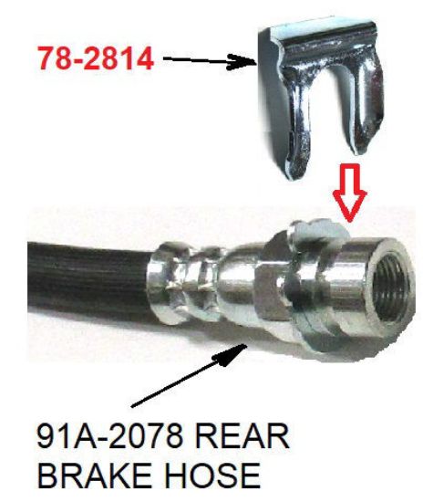 Brake Hose & Brake Cable Retainer Clip, 78-2814. Joe's Antique Auto Parts